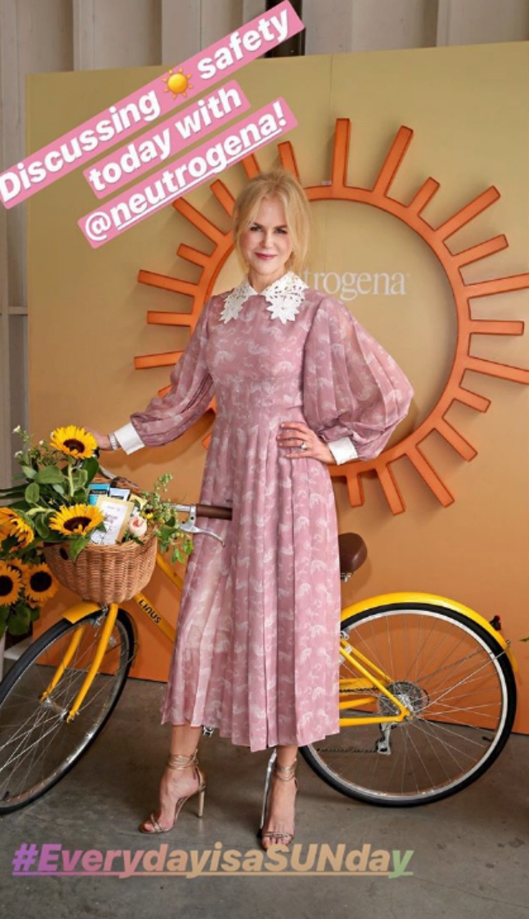 Nicole Kidman pulls off ladylike glamour in pink, vintage-style frock ...