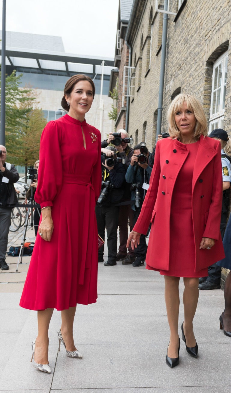 Glamorous Princess Mary and French First Lady Brigitte Macron stun in ...